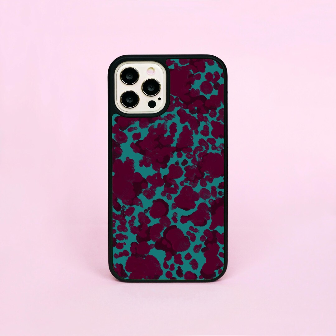 Maroon Tortoise Shell Teal Tortoiseshell Pattern Animal Print Phone ...