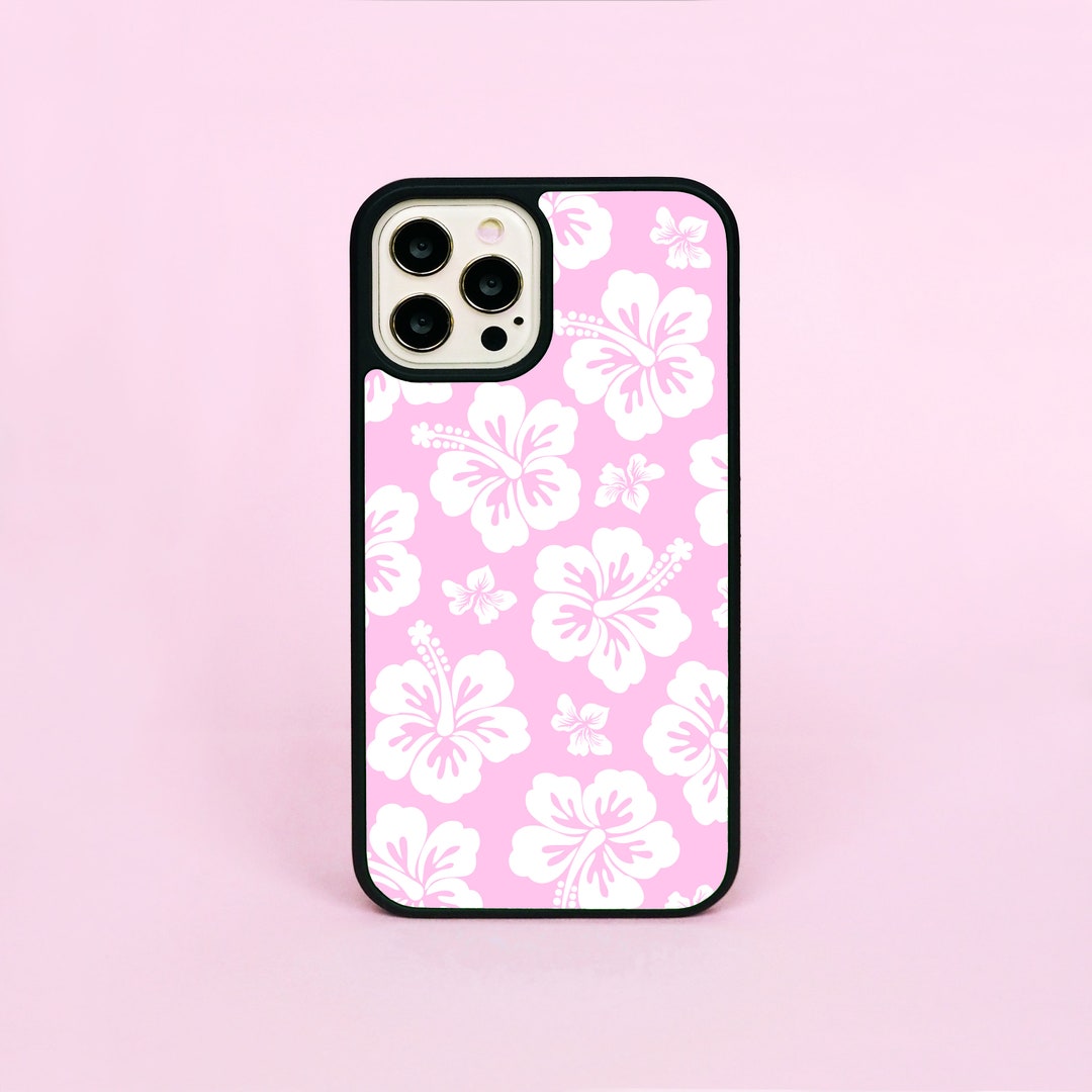 Hibiscus Flowers Y2K Aesthetic Hawaiian Flower Pastel Pattern Rubber ...