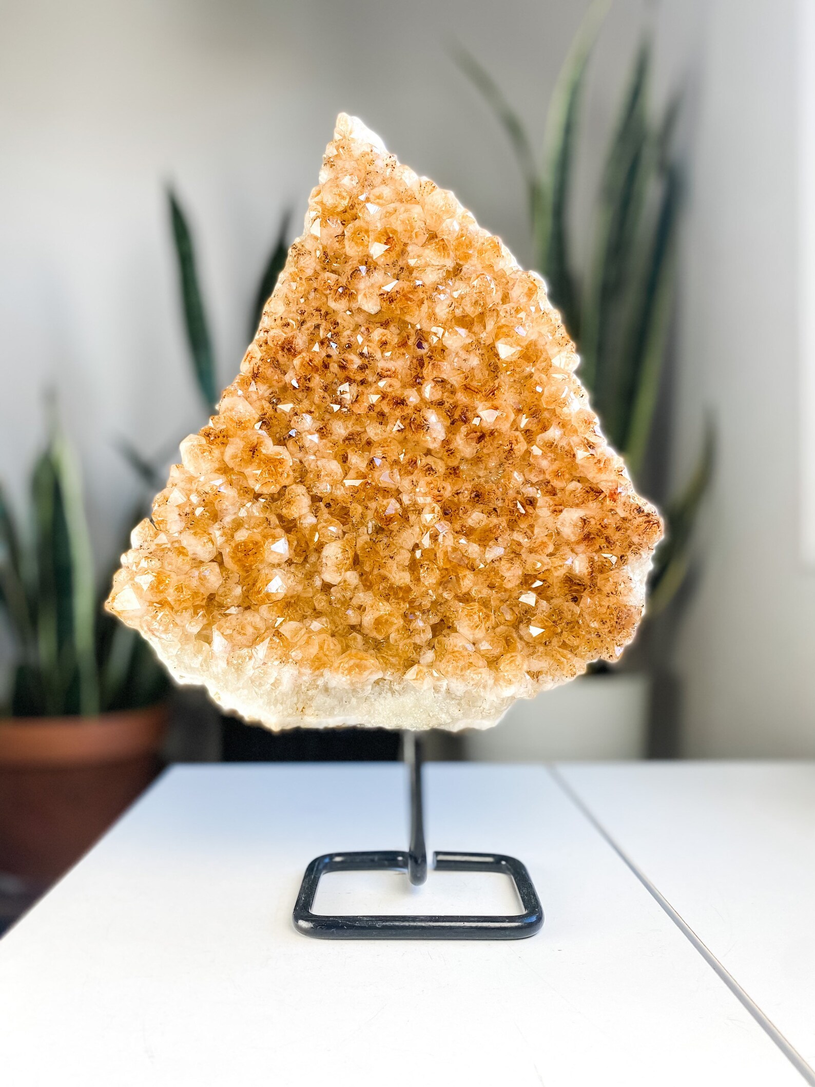 Large Citrine on Stand Citrine Cluster on Custom Base | Etsy