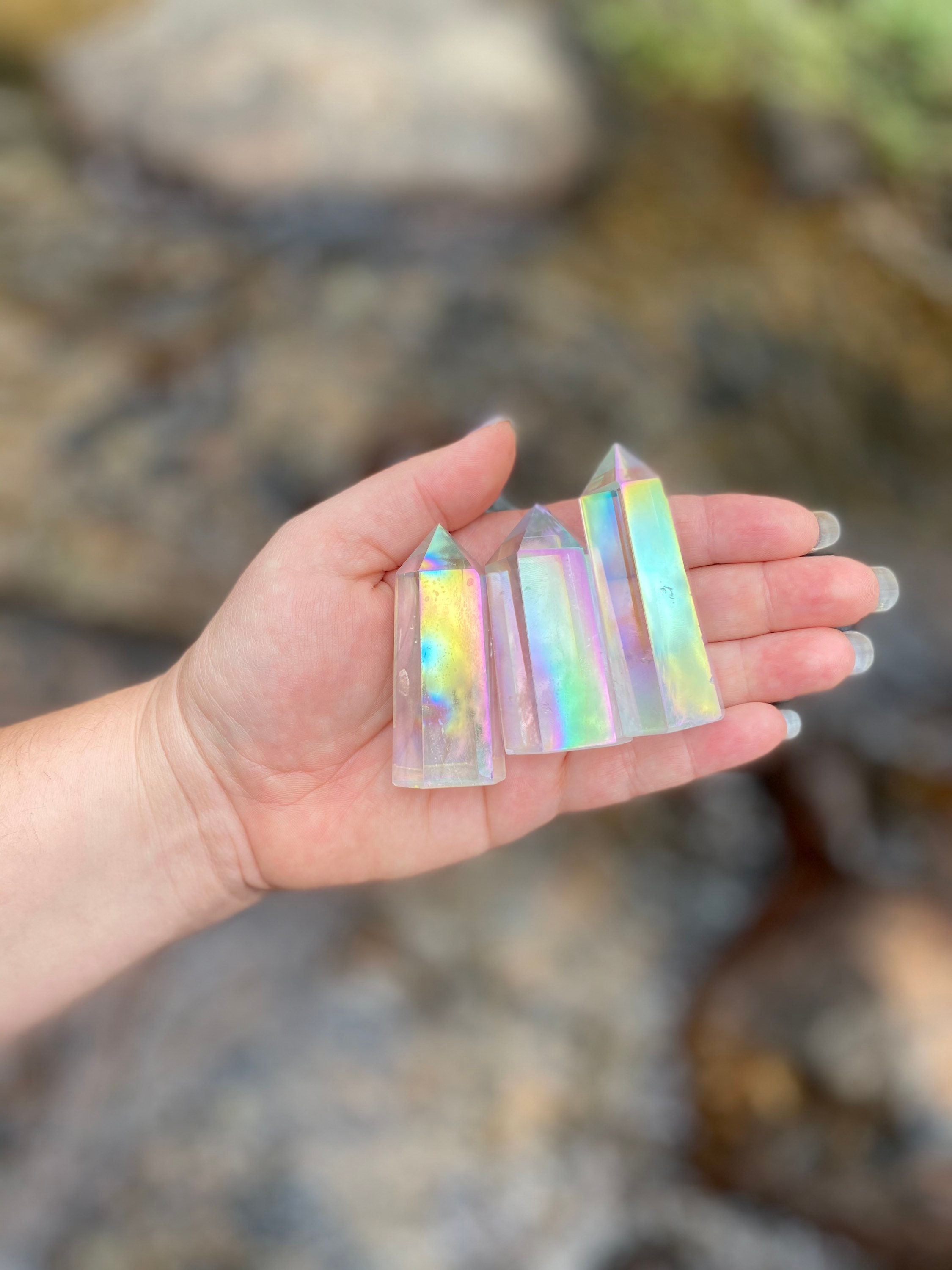 Aura Quartz Tower, Angel Aura Quartz Point, Self-standing, Crystal Home ...