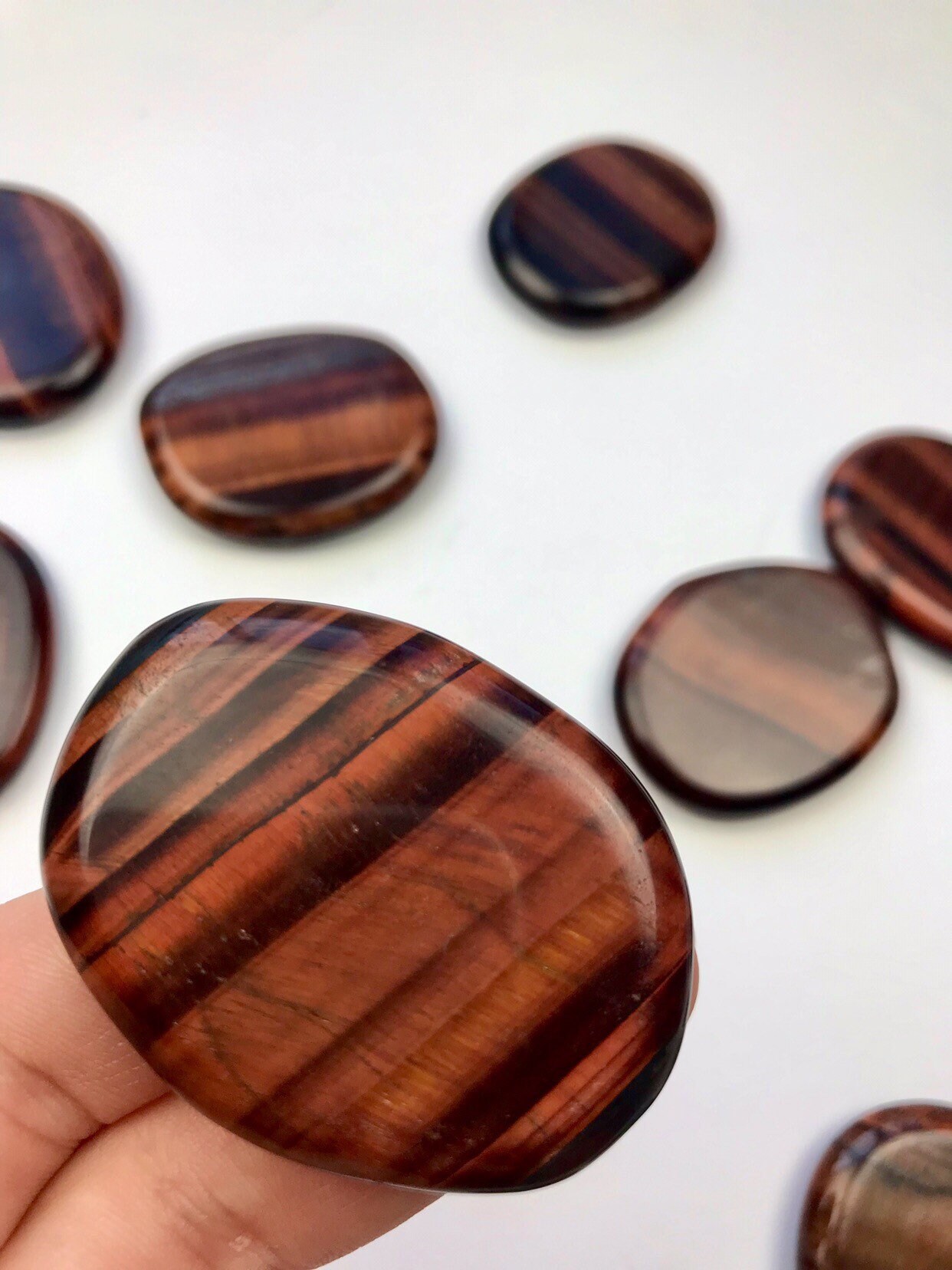 Red Tigers Eye Smooth Stone Red Tiger Eye Pocket Stone - Etsy