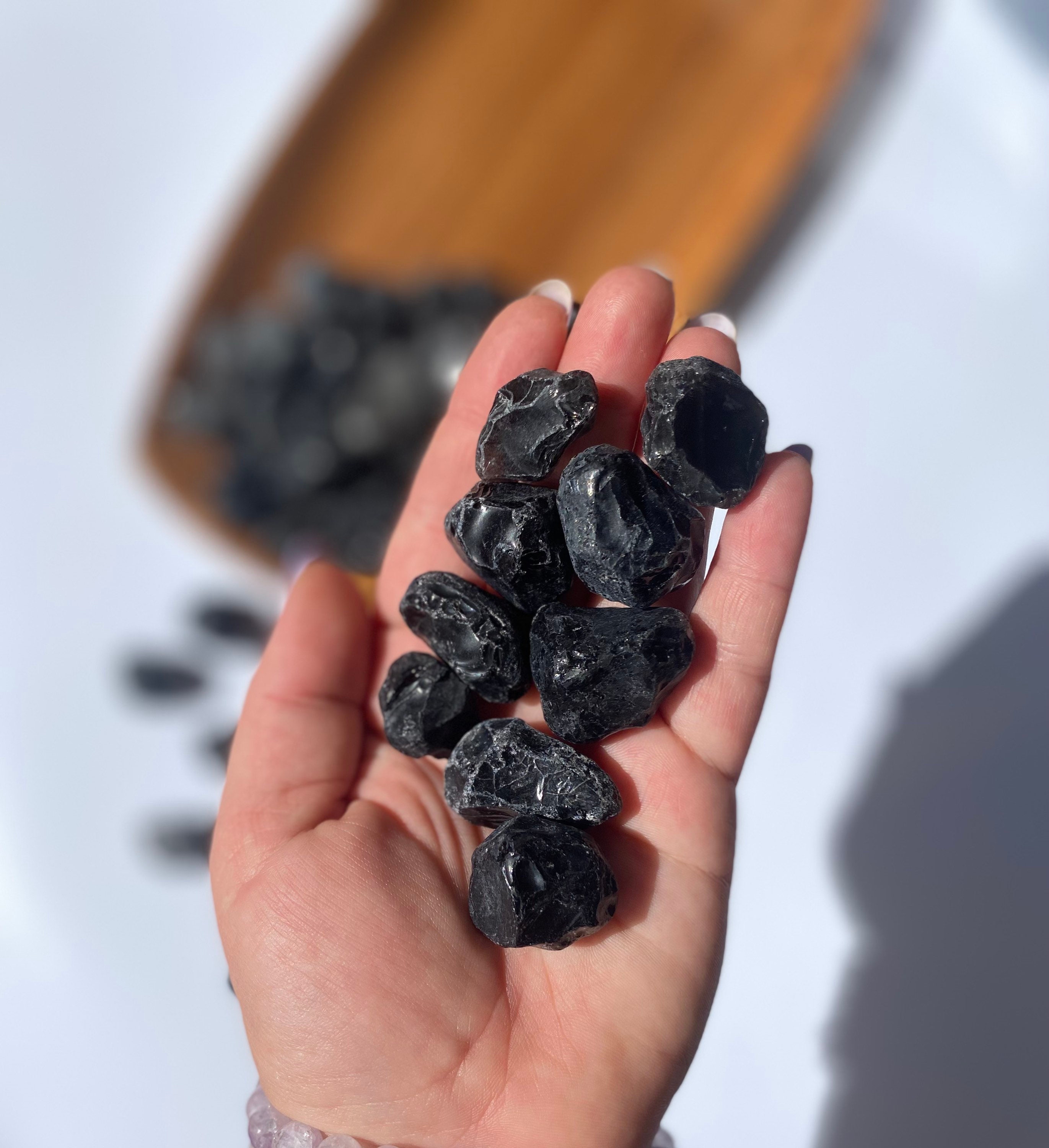 Apache Tear Rough, Raw Obsidian Apache Tear Tumbled Stone, Rough Stone ...