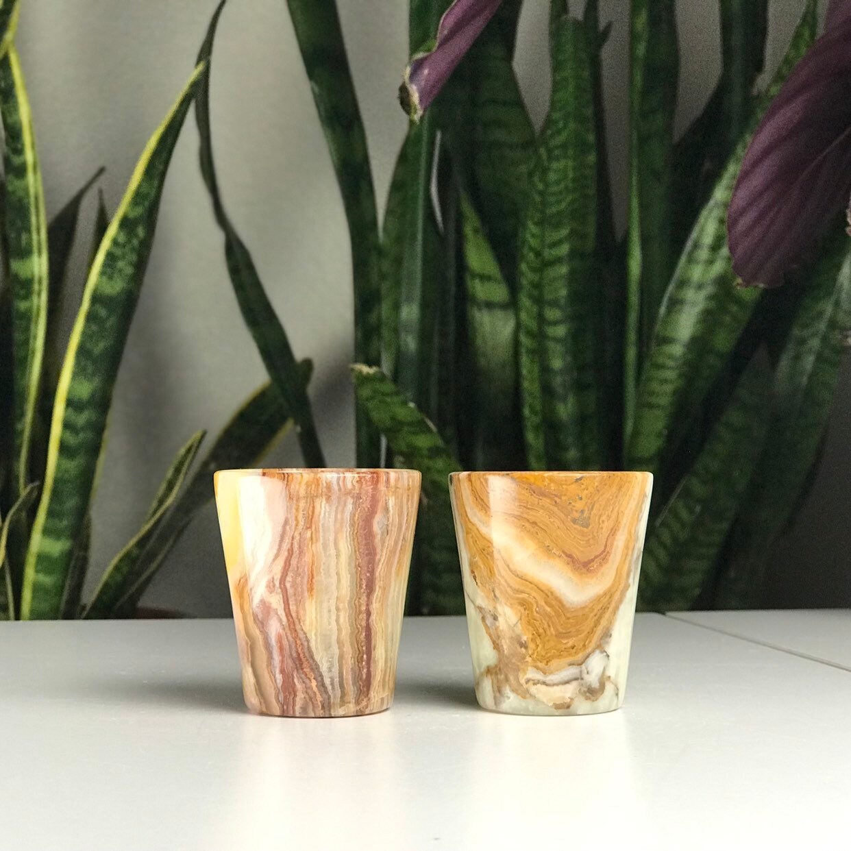 Green Onyx Shot Glass Set Fancy Shot Glasses Crystal Shot - Etsy