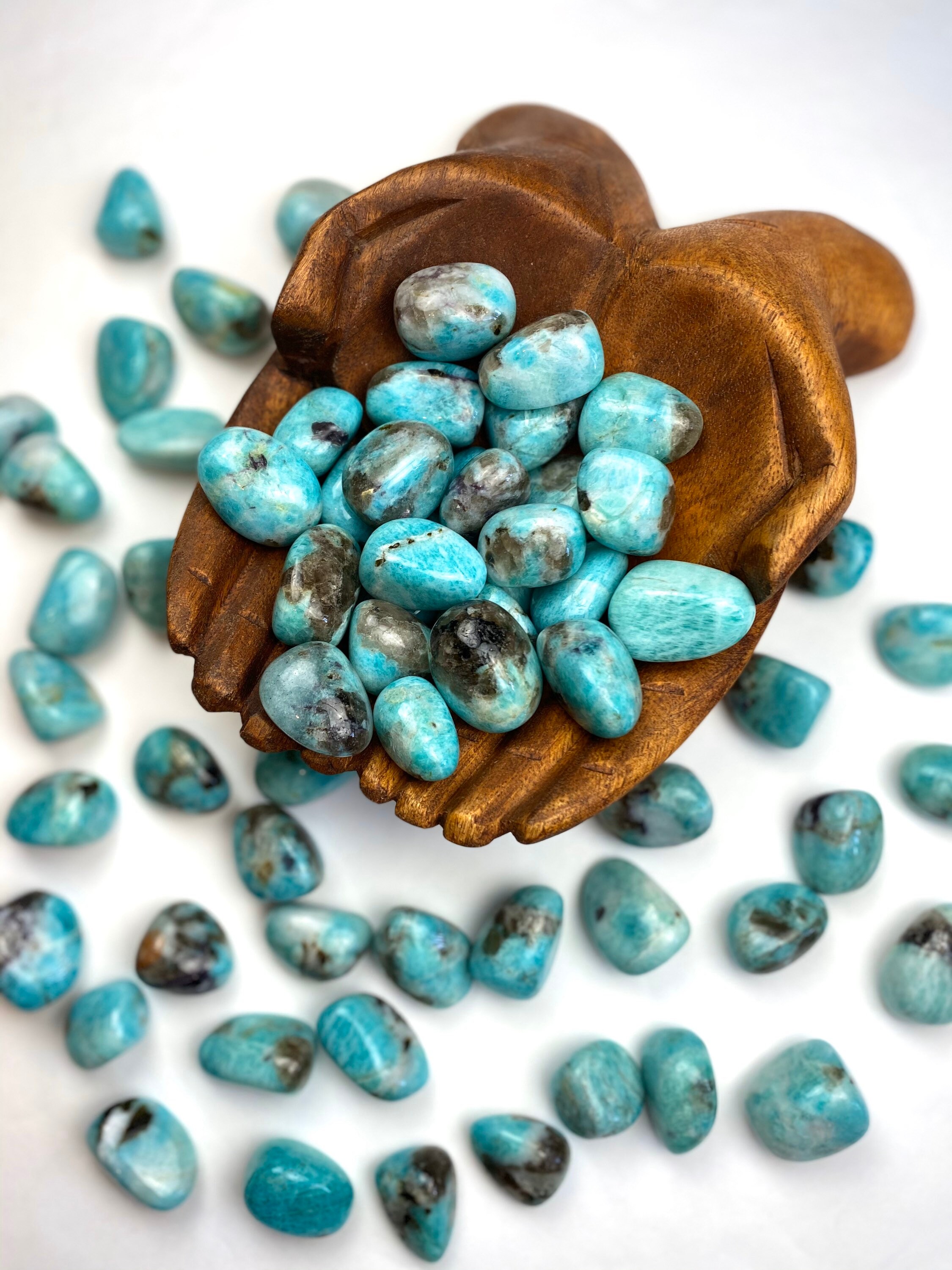 Amazonite Smoky Quartz Tumbled | Communication Stone | Polished ...