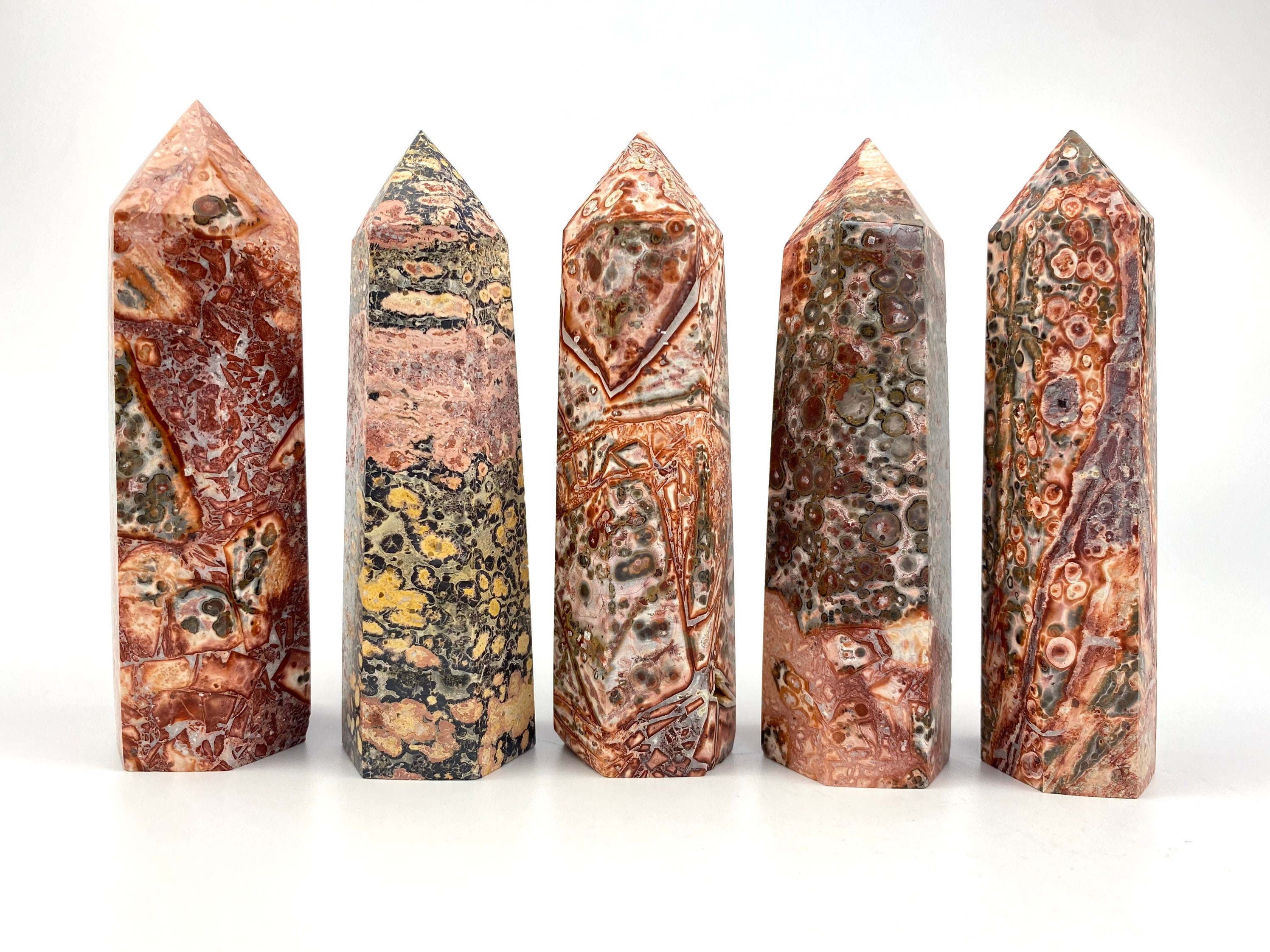 Home & Living Jaguar Stone Leopard Skin Jasper Tower Natural Carved ...