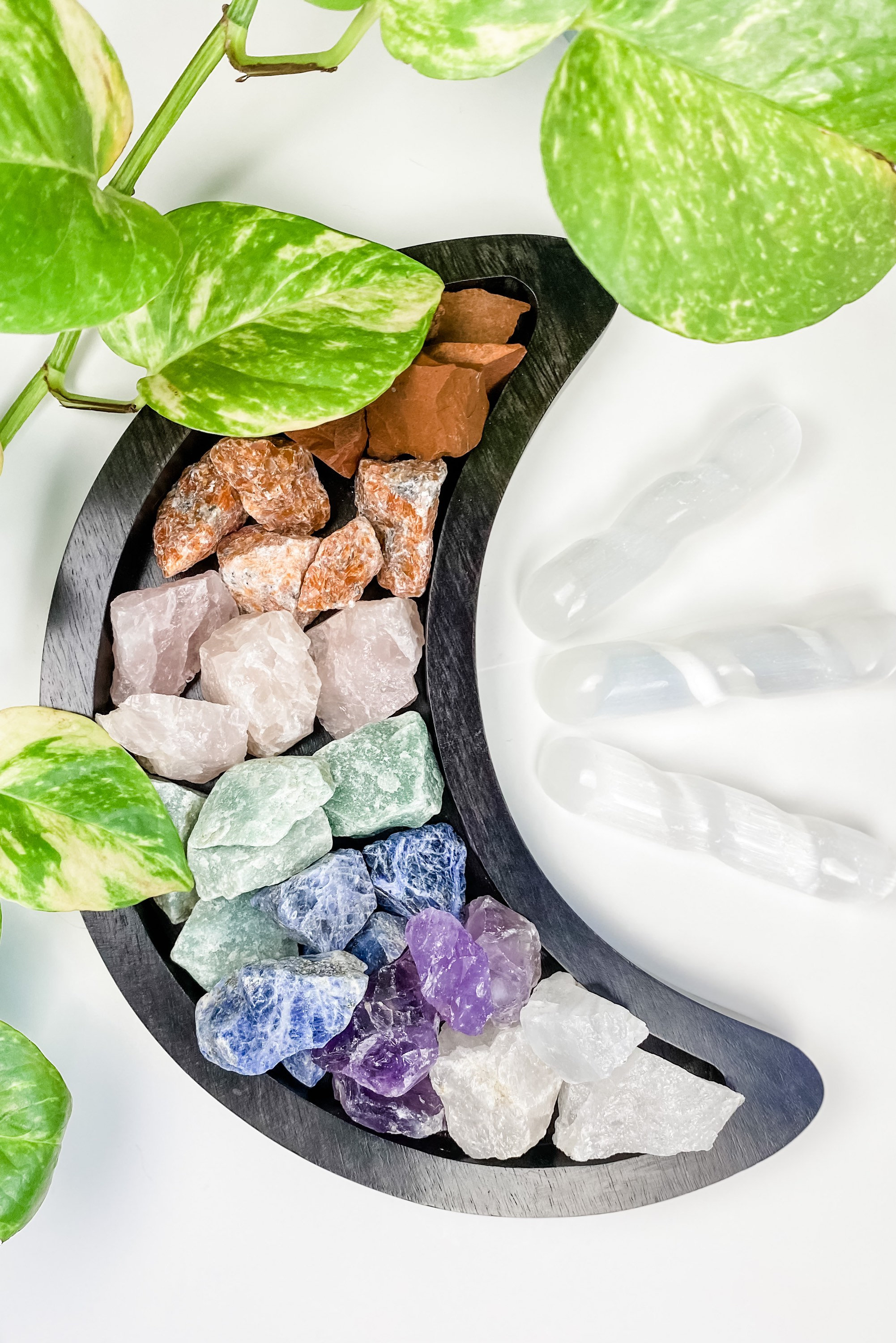 Beginner Crystal Set Raw Gemstone Set 7 Piece Raw Stone - Etsy