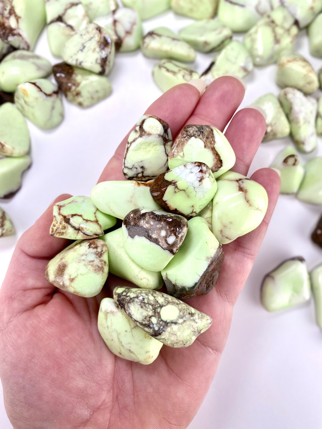 Citron Lemon Chrysoprase Tumbled Stone, Polished Pocket Stone, Grade A ...