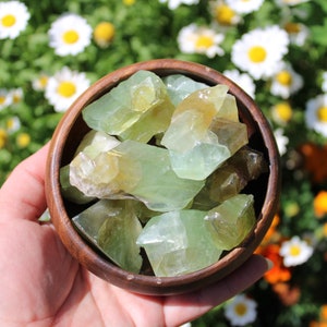 Raw Green Calcite Chunk, Natural Smooth Green Calcite Cluster - Etsy