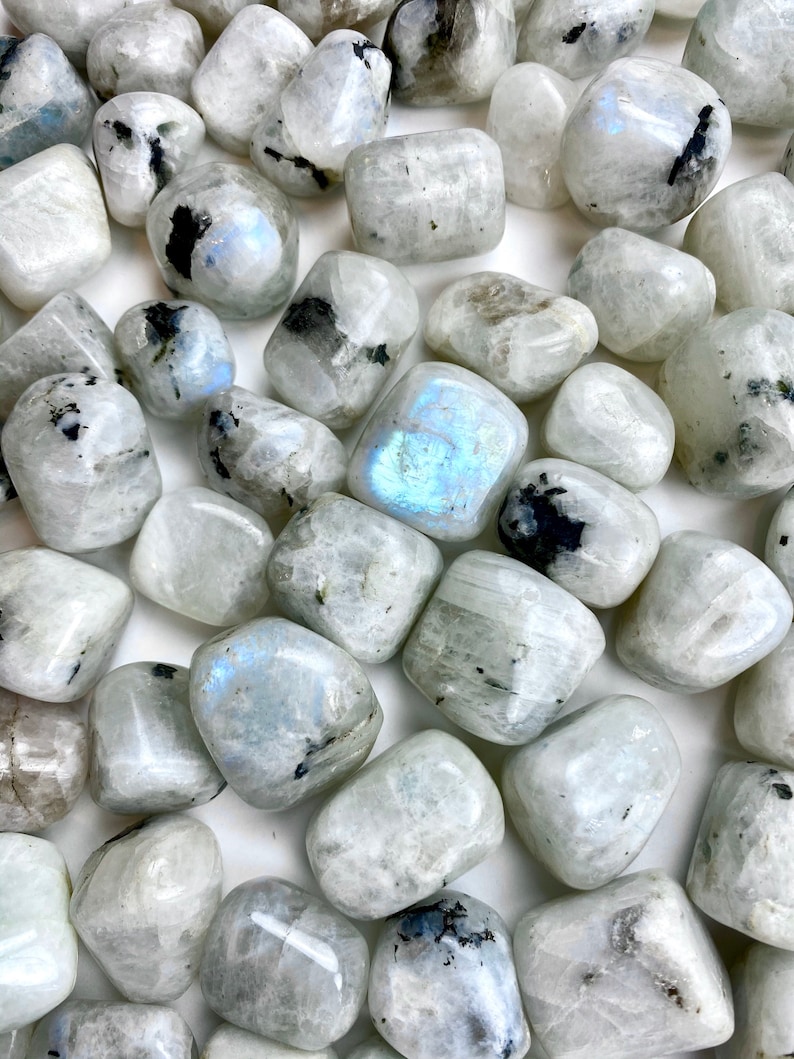 Rainbow Moonstone Tumbled Stone Pocket Rock Polished | Etsy