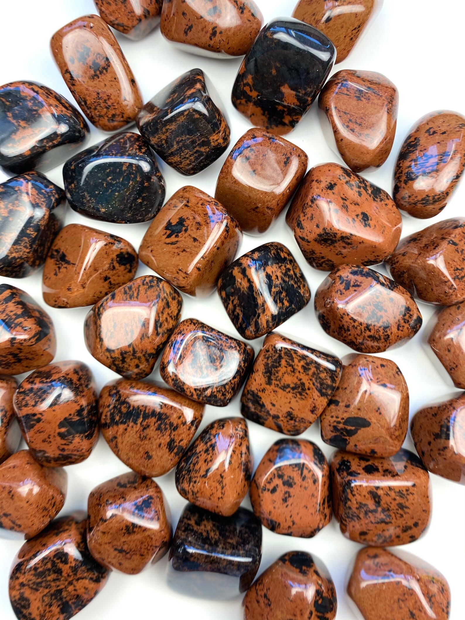 Mahogany Obsidian Tumbled Stone Red Obsidian Healing Stone - Etsy