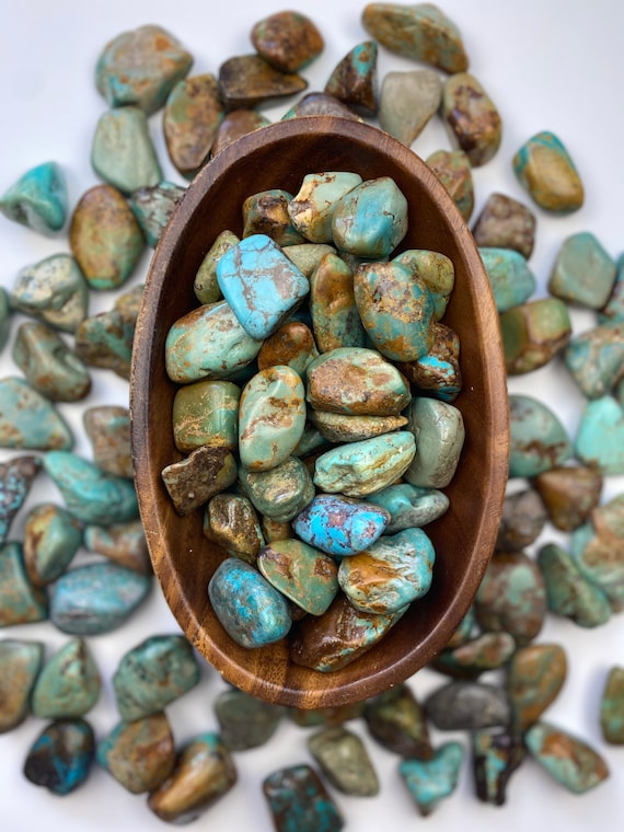 Natural Turquoise Tumbled Stone Turquoise Pocket Stone - Etsy