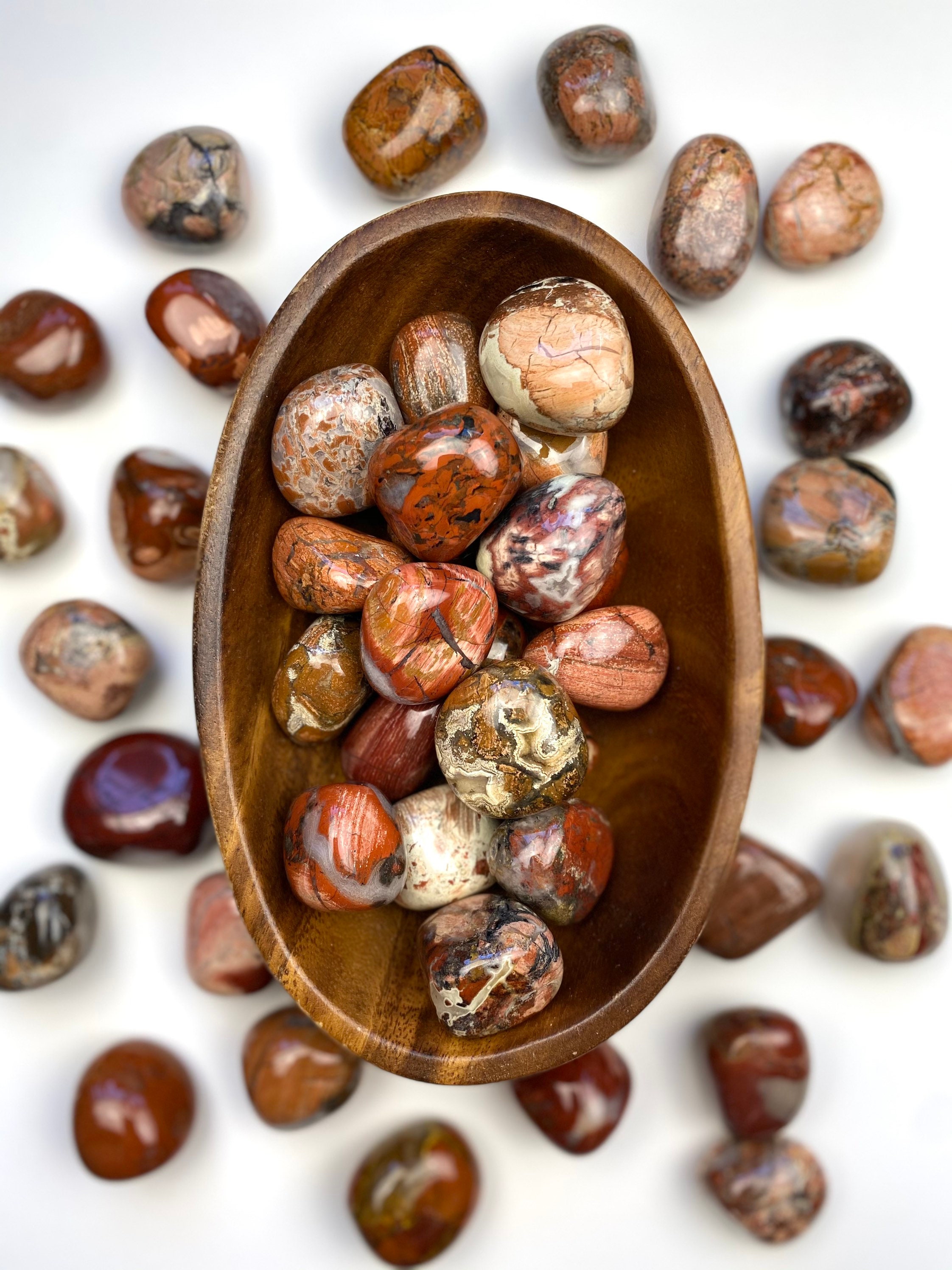 Poppy Jasper Tumbled Stone Polished Poppy Jasper Pocket | Etsy