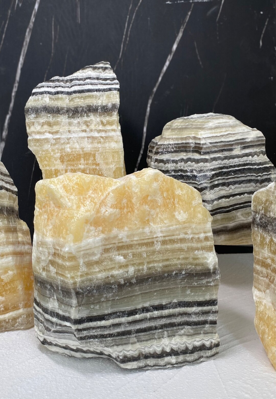 Extra Large Zebra Calcite Free Form, Banded Calcite Gemstone Home Decor ...
