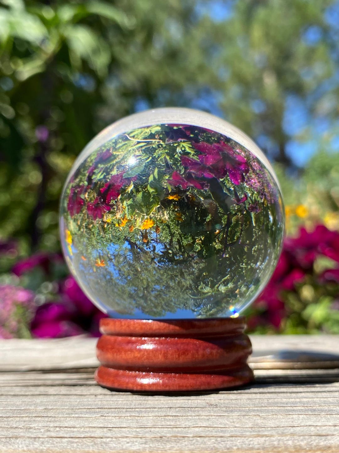 Crystal Ball on Stand, Divination Tool, Clear 2" Witchy Scrying Crystal ...