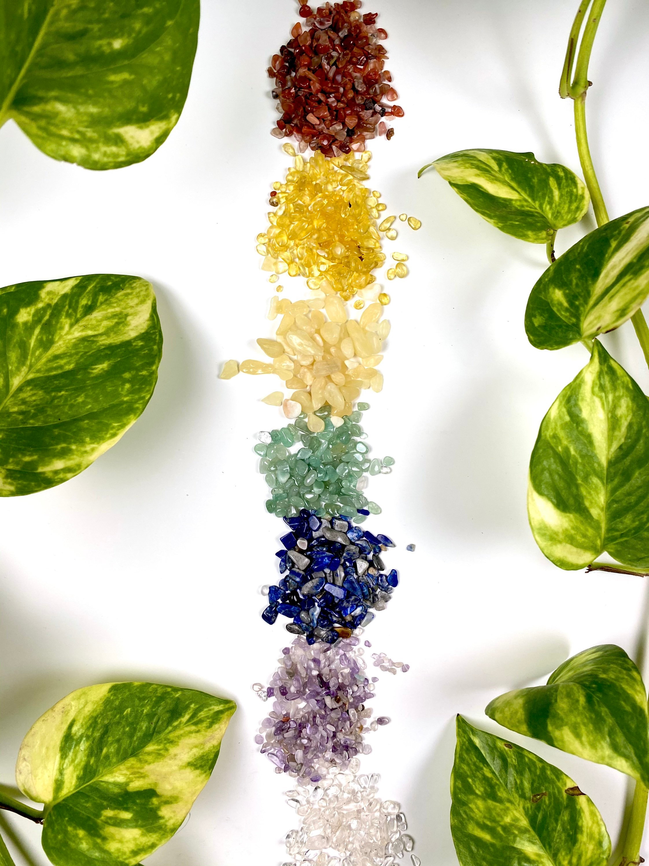 7 Chakra Gemstone Chip Set Chakra Crystal Kit Orgone | Etsy