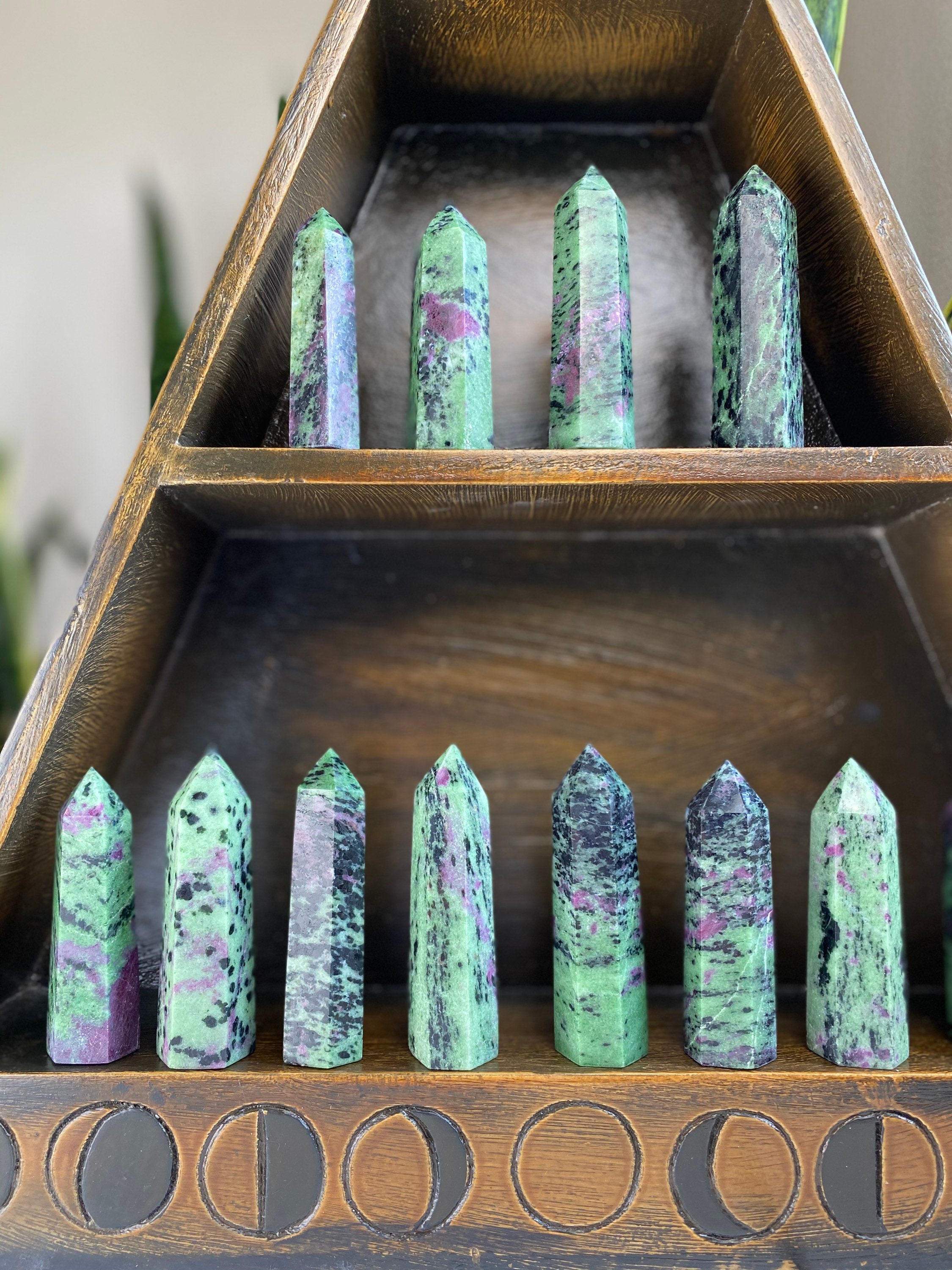 Ruby Zoisite Tower Polished Ruby Zoisite Point Anyolite - Etsy