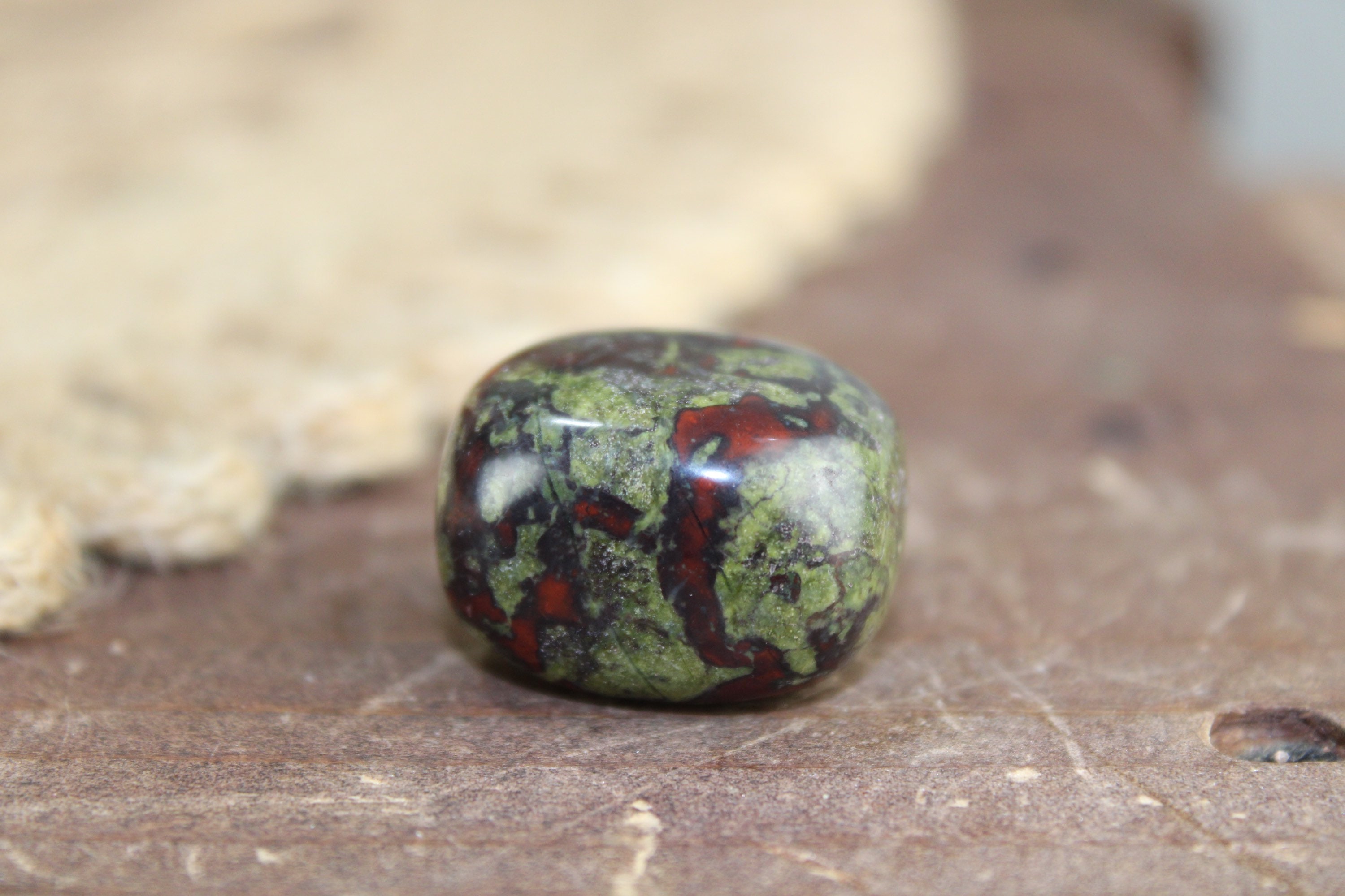 Dragon Stone Jasper Tumbled Stone Epidote and Piemontite - Etsy