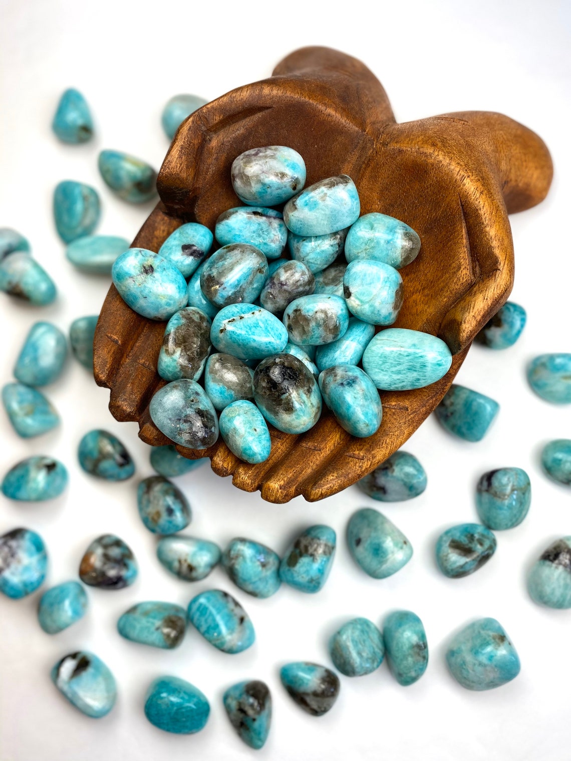 Amazonite Smoky Quartz Tumbled | Communication Stone | Polished ...