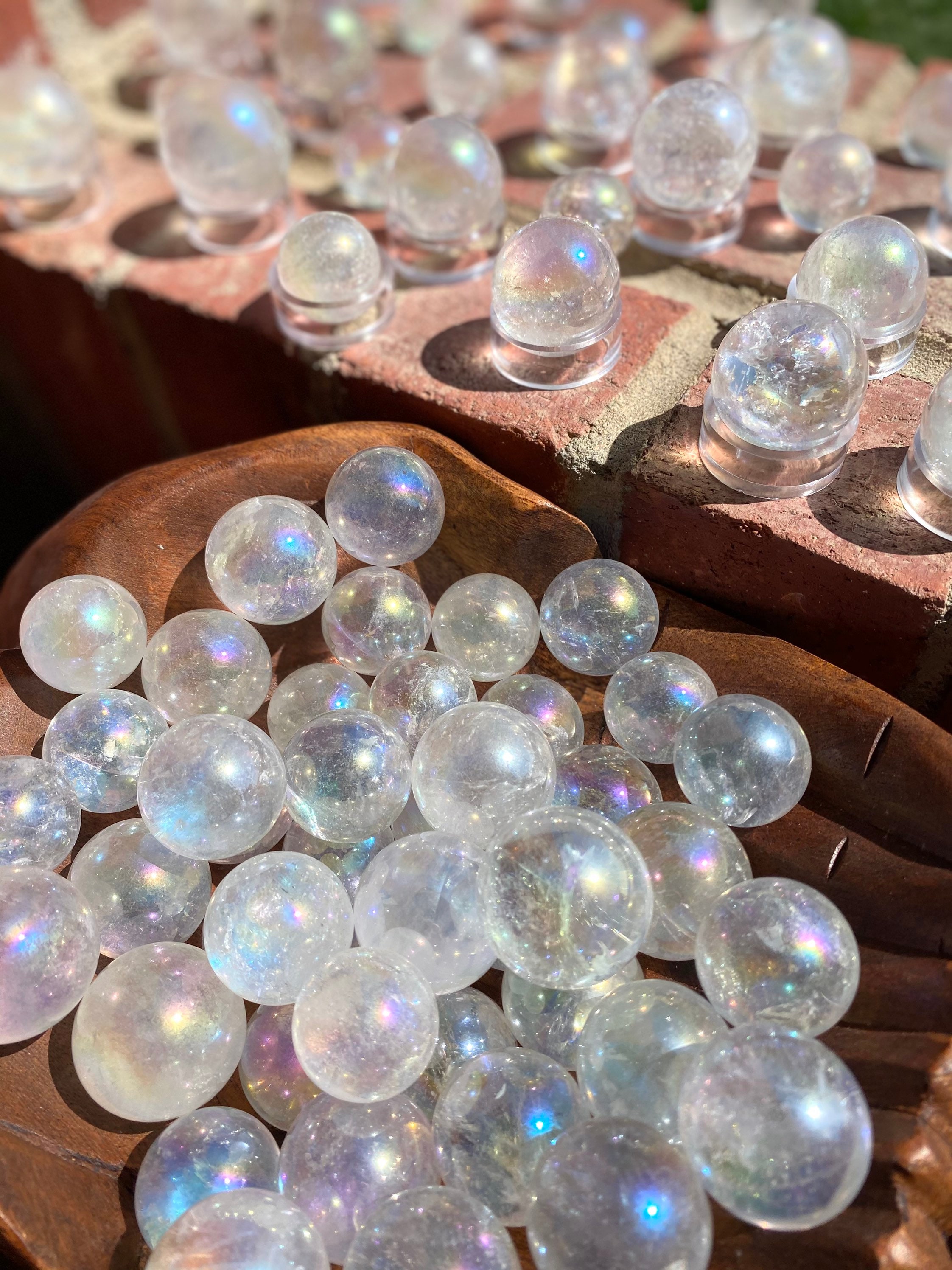 Aura Quartz Rainbow Sphere Angel Aura Quartz Crystal | Etsy