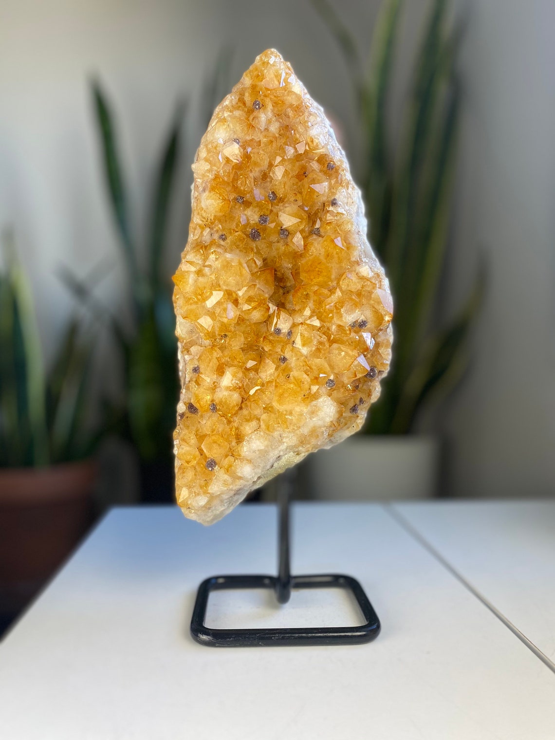 Large Citrine on Stand Citrine Cluster on Custom Base | Etsy