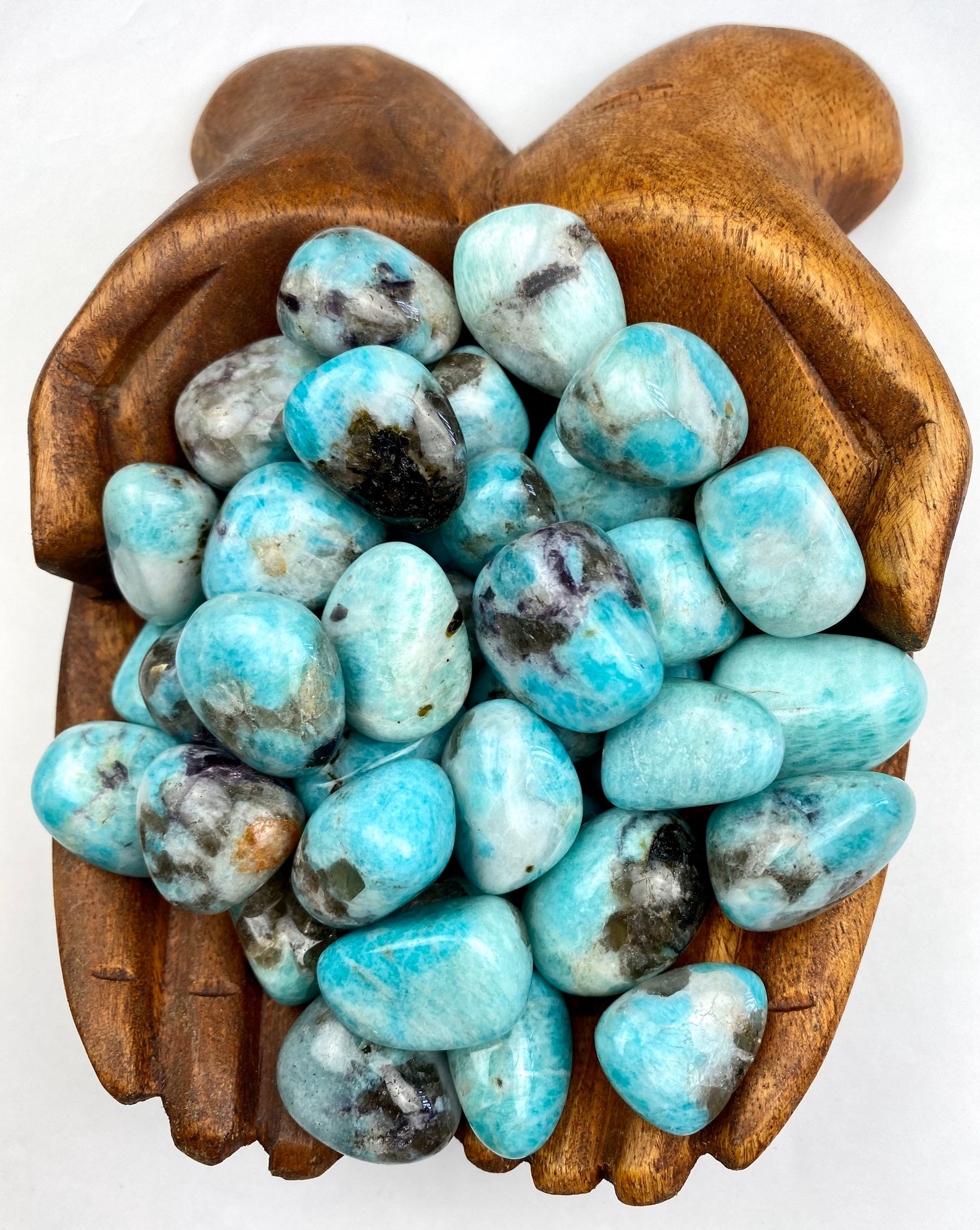 Amazonite Smoky Quartz Tumbled | Communication Stone | Polished ...
