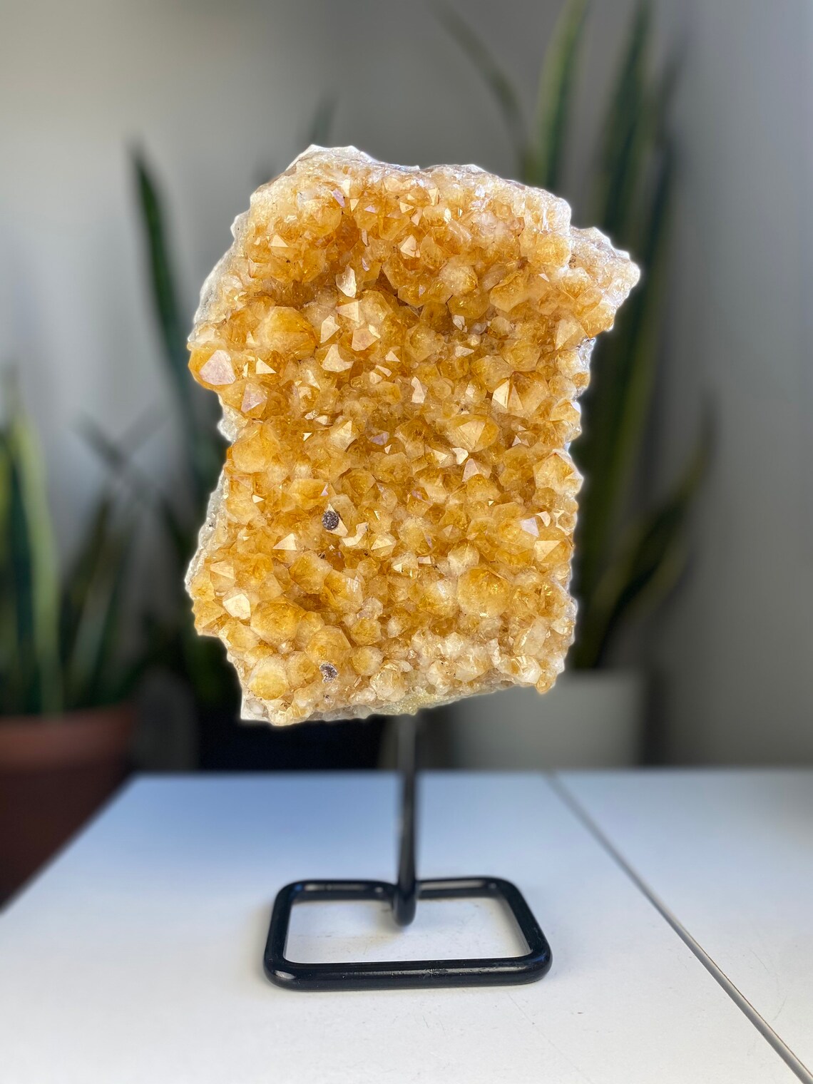 Large Citrine on Stand Citrine Cluster on Custom Base | Etsy