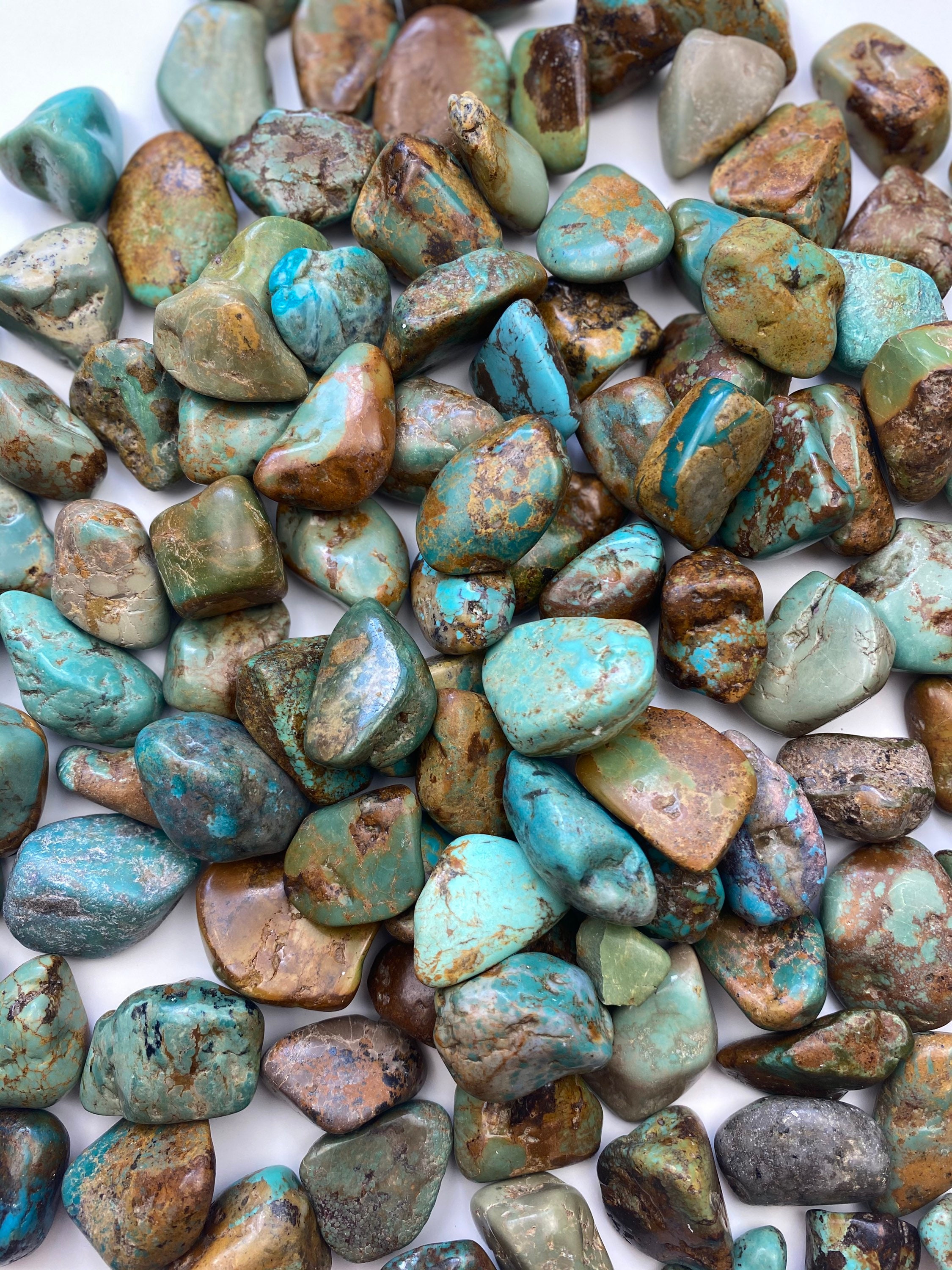 Natural Turquoise Tumbled Stone | Turquoise Pocket Stone | Healing ...