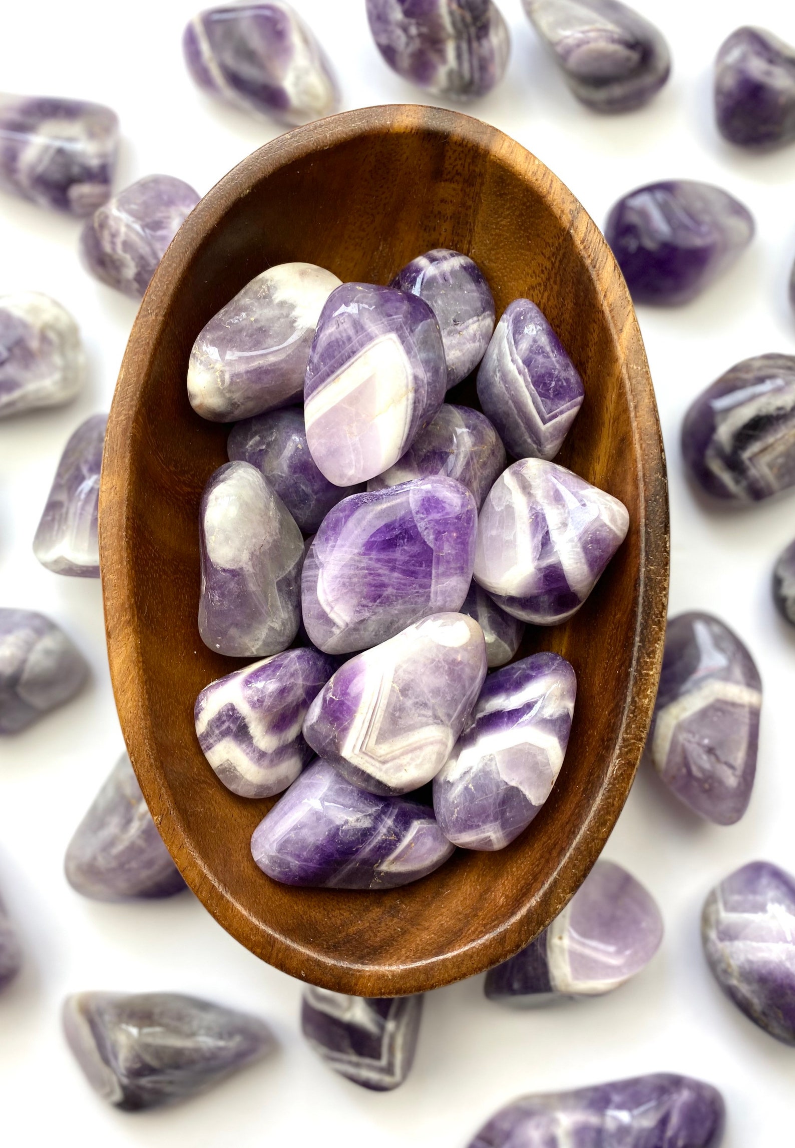 Chevron Amethyst Tumbled Stone Dream Amethyst Crystal - Etsy