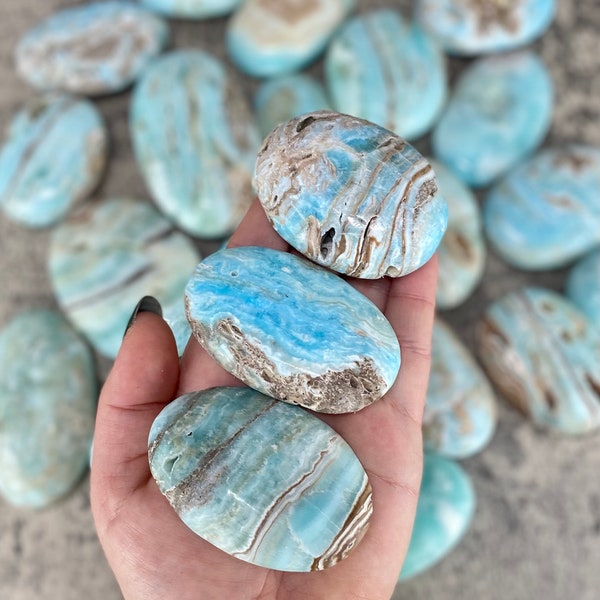 Blue Calcite Tumbled Stone - Etsy