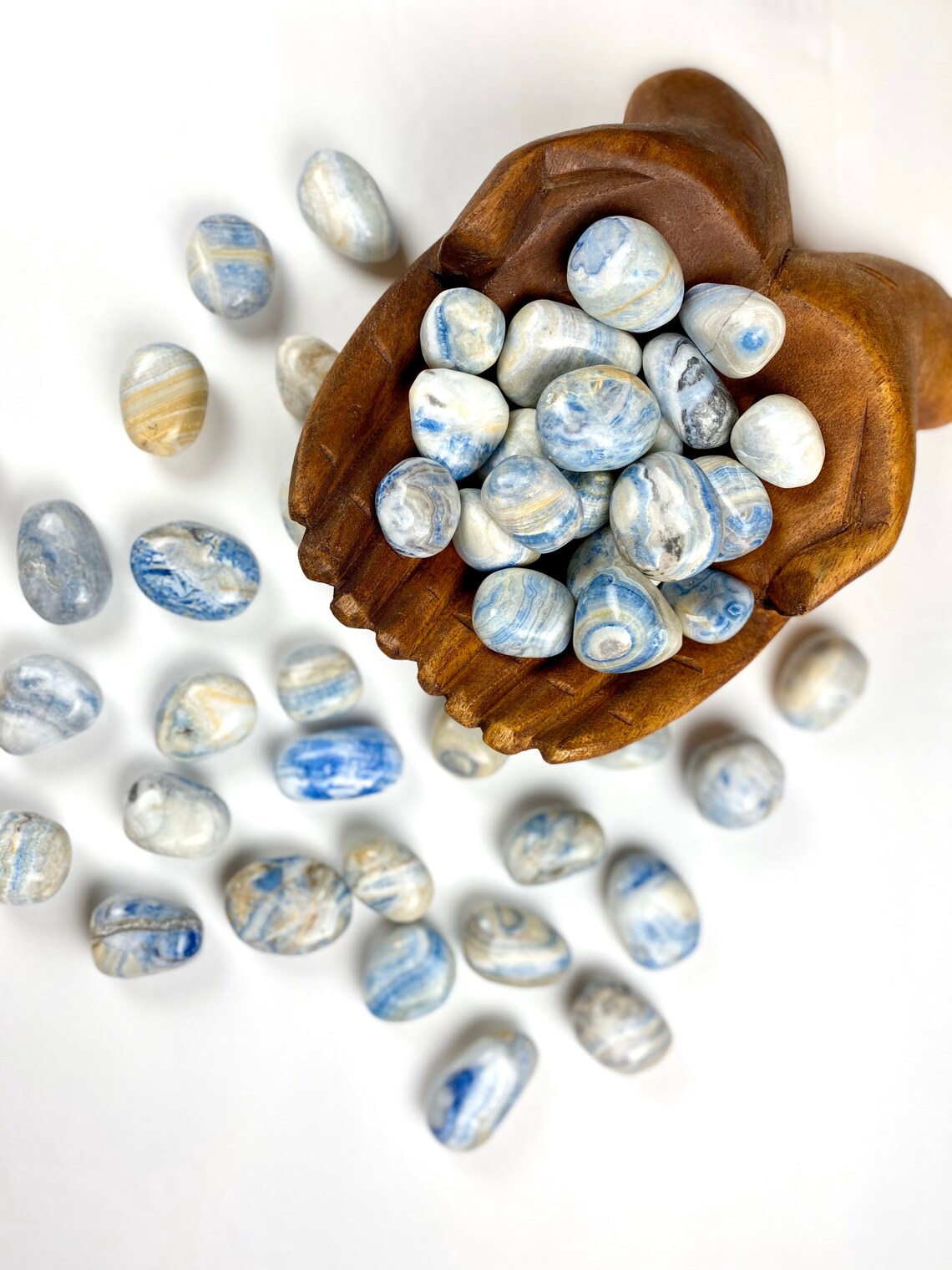 Blue Scheelite Tumbled Stone Lapis Lace Onyx Rare Unusual - Etsy