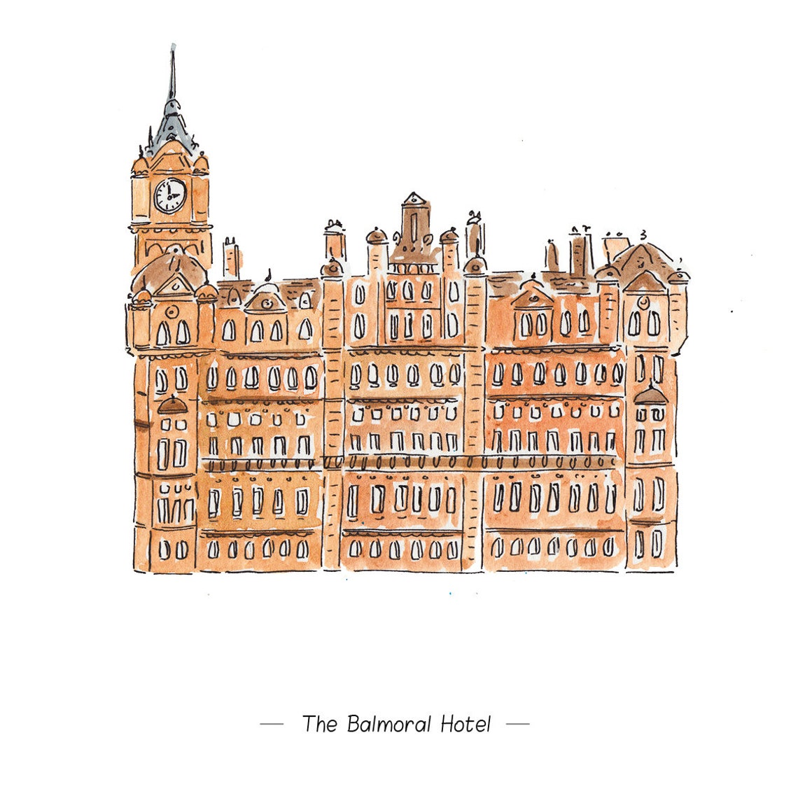 Edinburgh Art Print , Buildings of Edinburgh, Scotland - Etsy