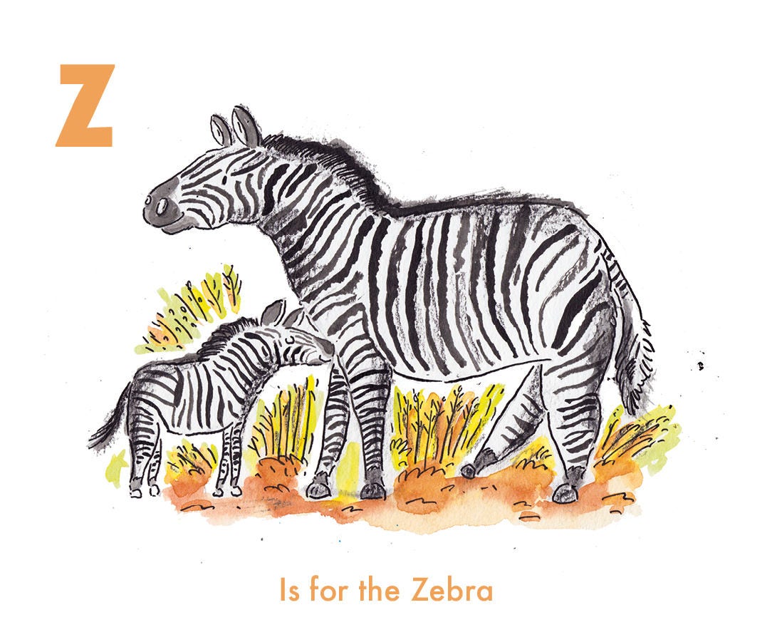 Endangered Animal Alphabet Art Print, Fox Bear Penguin Elephant - Etsy