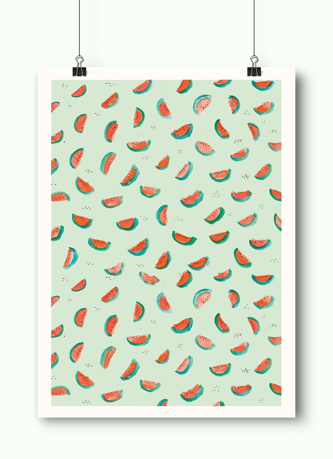Summer Fruits - Watermelon Print A4 - Etsy