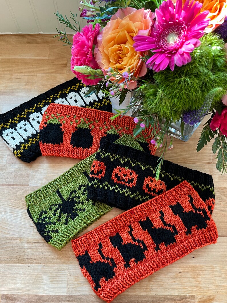 Spooky Ear Warmer Collection DIGITAL KNITTING PATTERN - Etsy