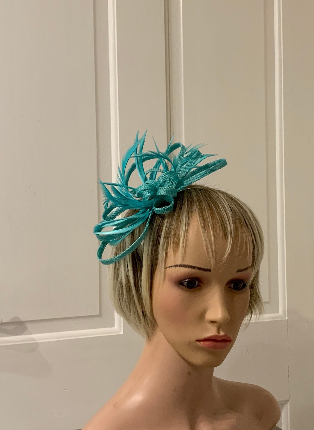 Aqua Green Fascinator/hairband or Comb, This Style Can Be Made in Over ...