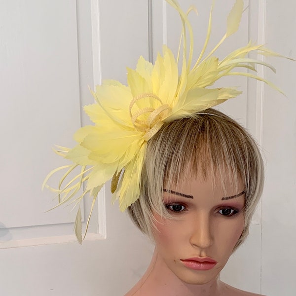 Yellow Fascinators for Weddings - Etsy UK