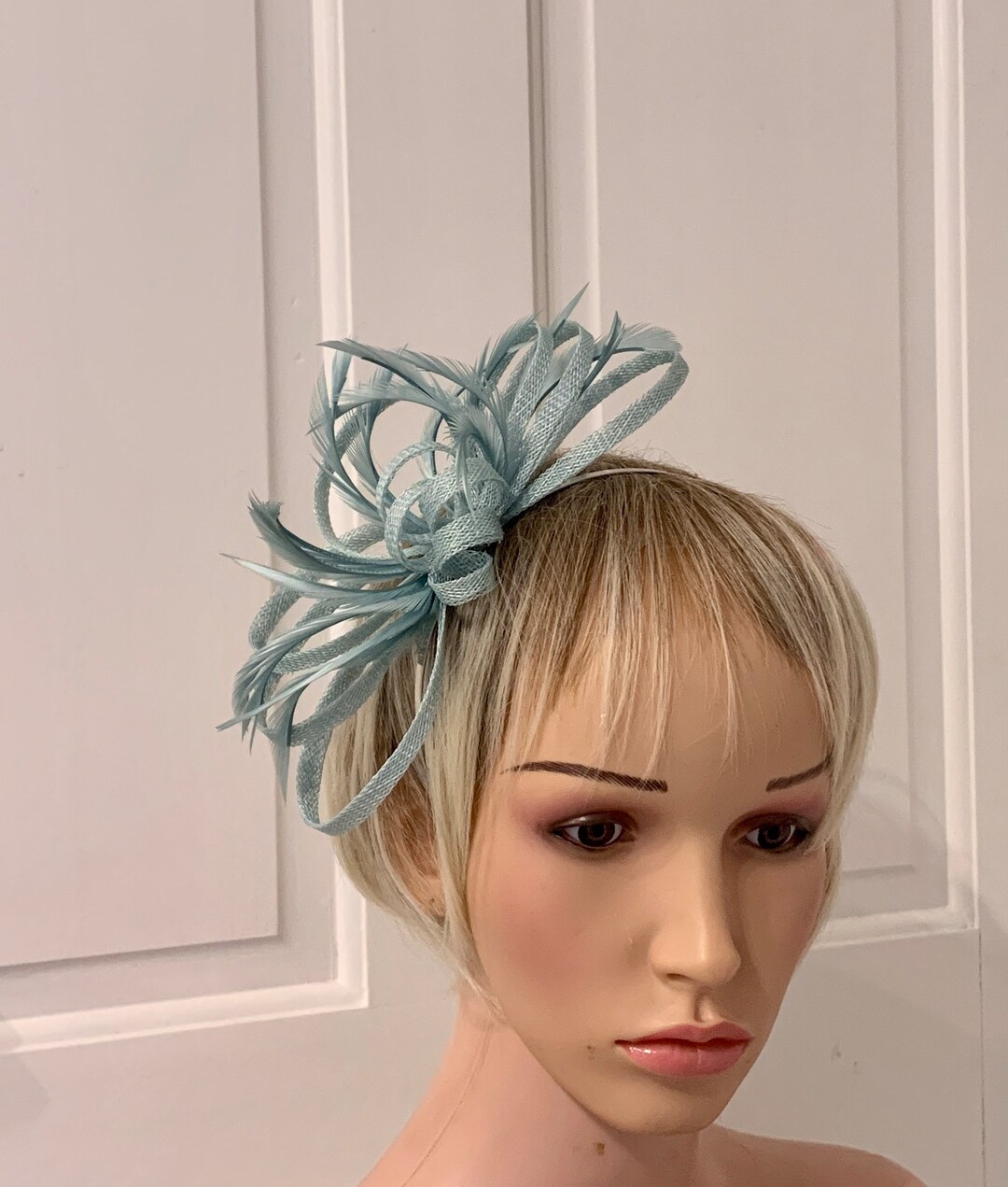 Duck Egg Blue Feather Fascinator Bluey Aqua Fascinator for - Etsy UK