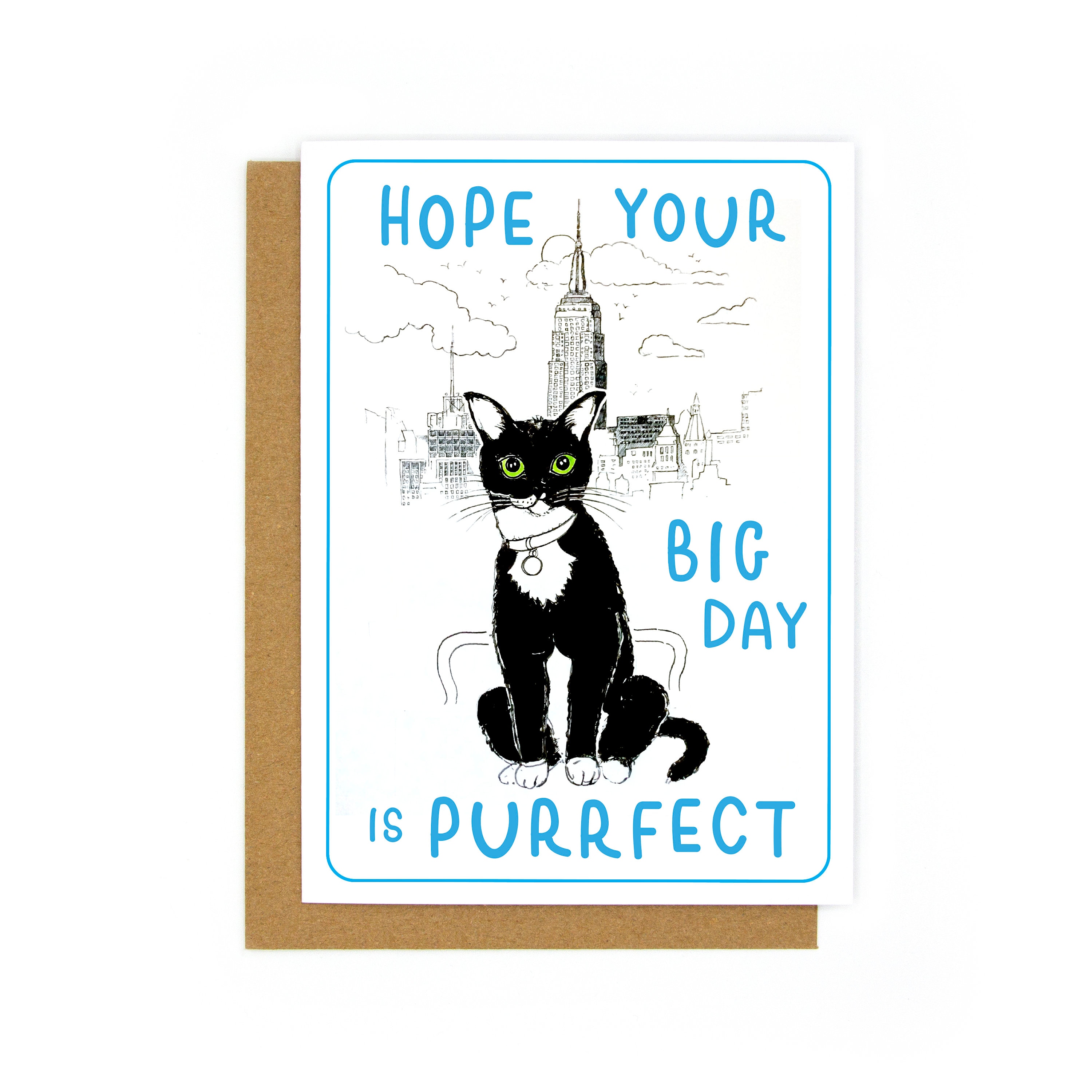Hope Your Big Day is Purrfect Greeting Card - Etsy