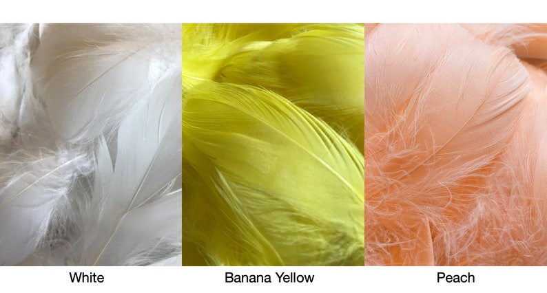 100 Solid Coloured Feathers - Mixed Sizes - Art, Craft, Bubble Balloon ...