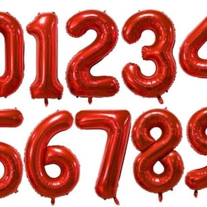 40" Inch Giant Number Foil Balloons Birthday Party Balloon - Etsy UK