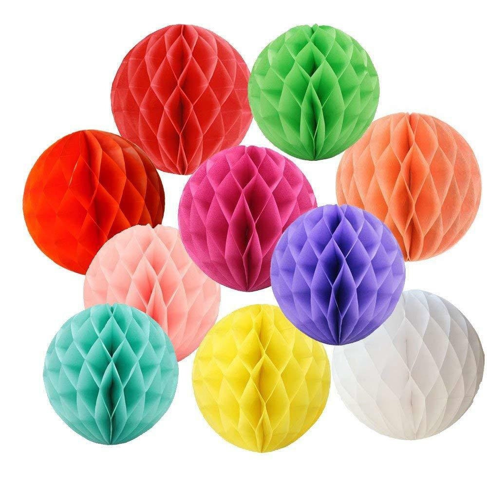 Honeycomb Paper Ball Colourful Wedding Party Hanging - Etsy UK