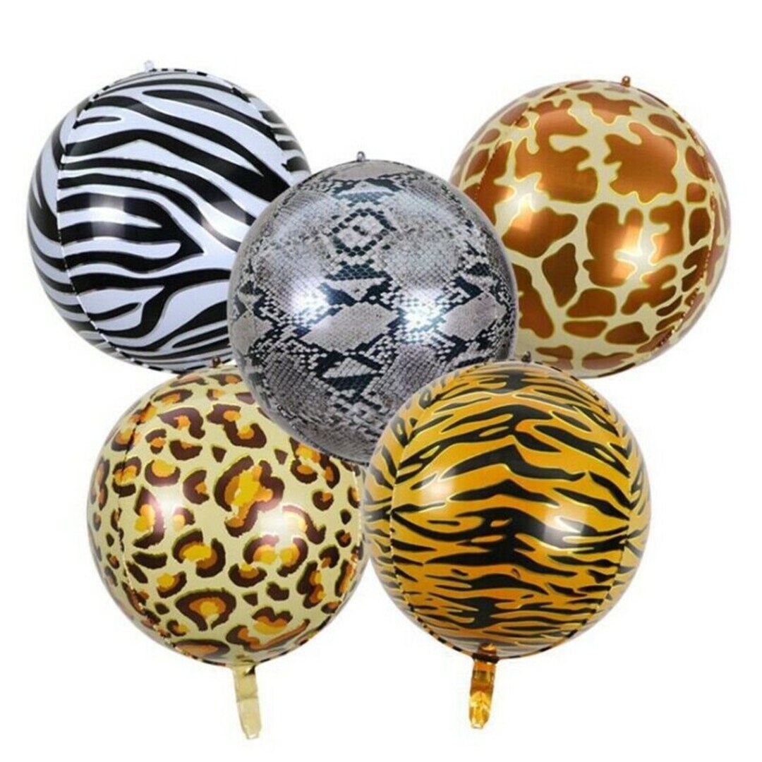 4D Animal Print Sphere 22 Inch Orb Round Helium Balloon - Etsy UK