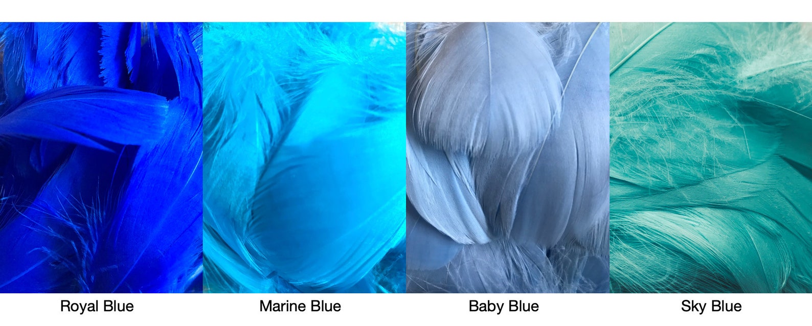 100 Solid Coloured Feathers - Mixed Sizes - Art, Craft, Bubble Balloon ...