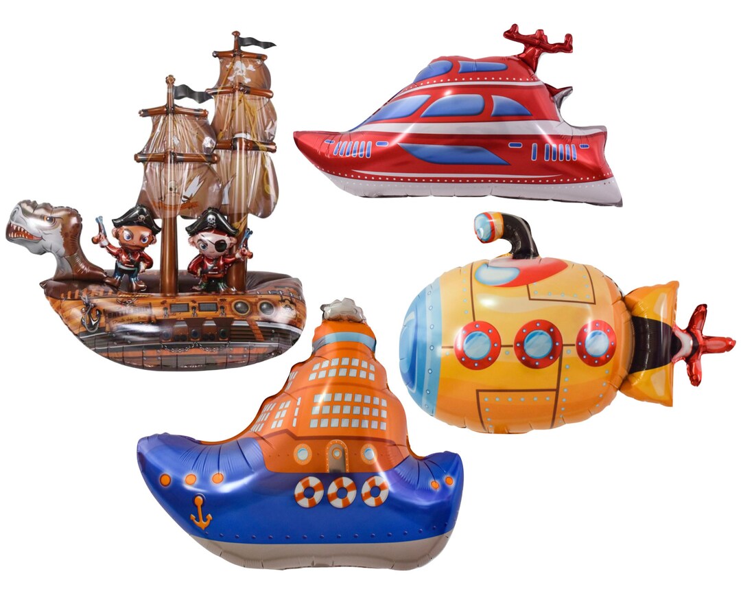 Boat Pirate Ship Yellow Submarine Foil Balloon Party Decoration - Etsy UK