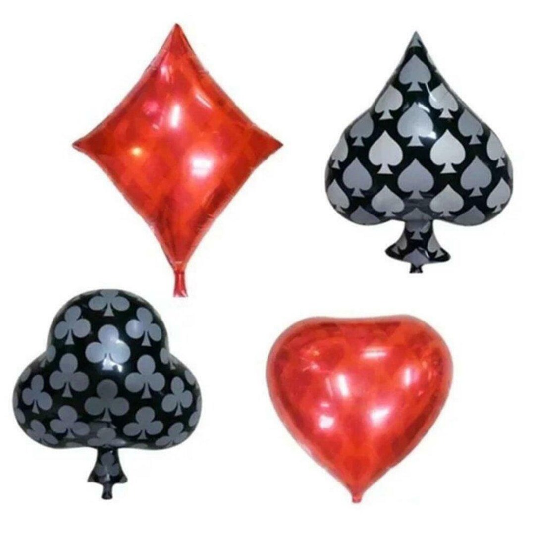 Casino Heart Diamond Club Spade Foil Balloon - Etsy