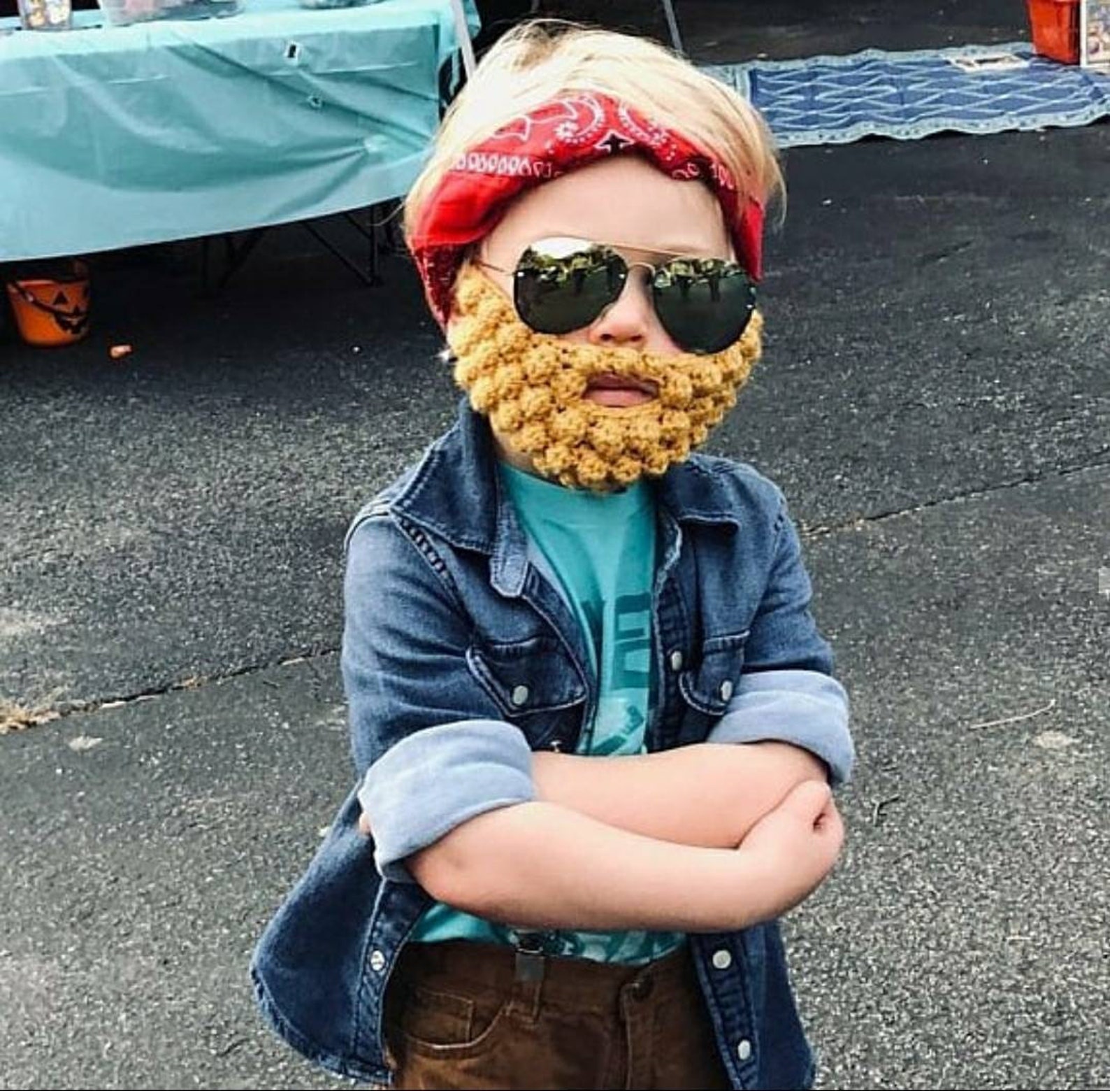 Pretend Beard for Kidsfake Beardkids Beardfather's Day - Etsy