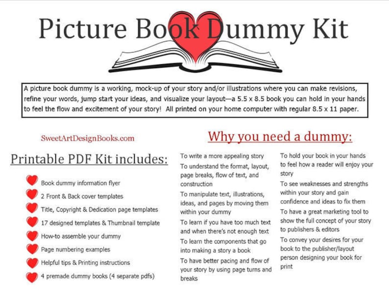 Printable Picture Book Dummy Kit - Etsy