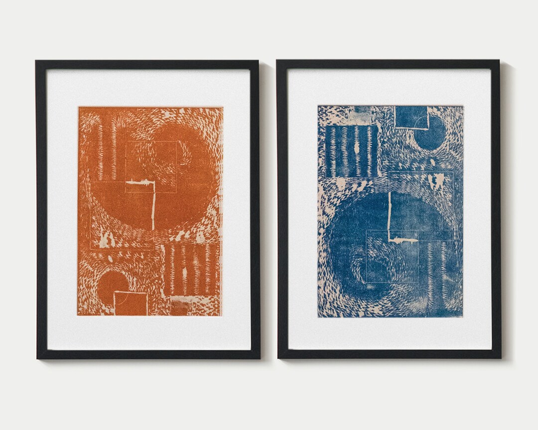 Geometric Poetry, Original Woodcut Print - Etsy