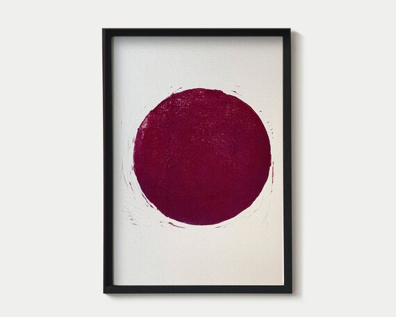Linocut Circle - Etsy
