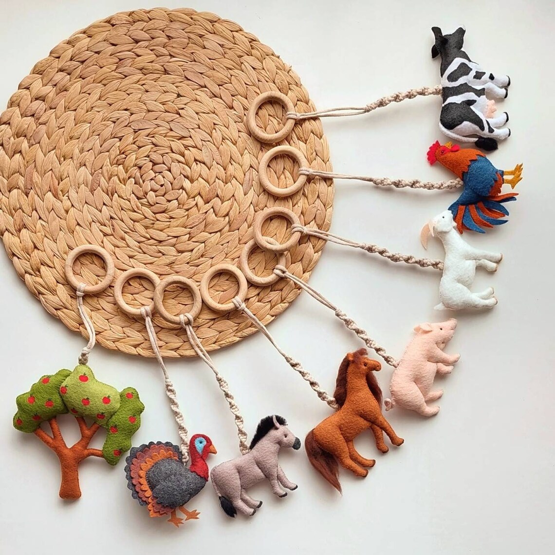 Animal Play Gym Toys Farm Animals Play Gym Set Play Gym - Etsy